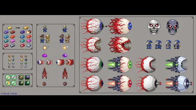 Blue's Textures Texture Pack - Terraria-Game.com