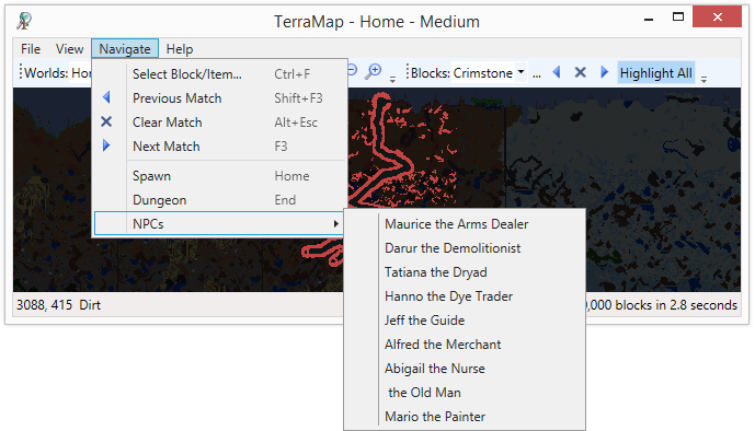 TerraMap for Terraria - Terraria-Game.com