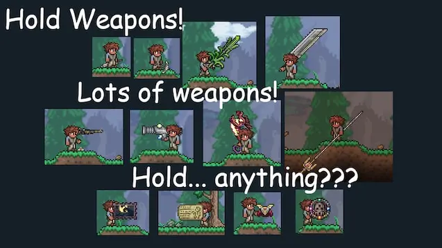 WeaponOut Lite: An Item Holding Mod for Terraria - Terraria-Game.com