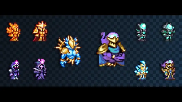 Paquete de texturas de rediseño de armaduras de Endgame para Terraria ...